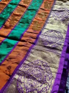 Dharmavaram | Sarees | Pure Silk Dharmavaram Pattu Saree Multicolor ...